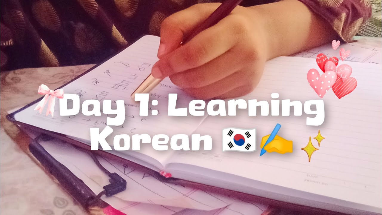 Day 1 of Learning Korean – Self Study Vlog 🇰🇷 - YouTube