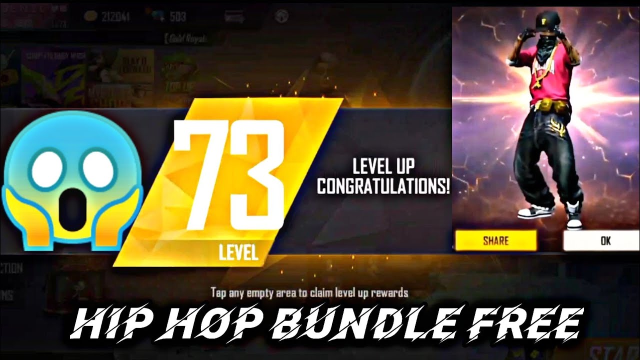 FREE FIRE 73 LEVEL UP 😍 !! FUNNY VIDEO HIP HOP FREE - YouTube