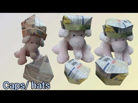 How To Make Paper Caps | 3 Types of Newspaper Hats | Easy Newspaper ...