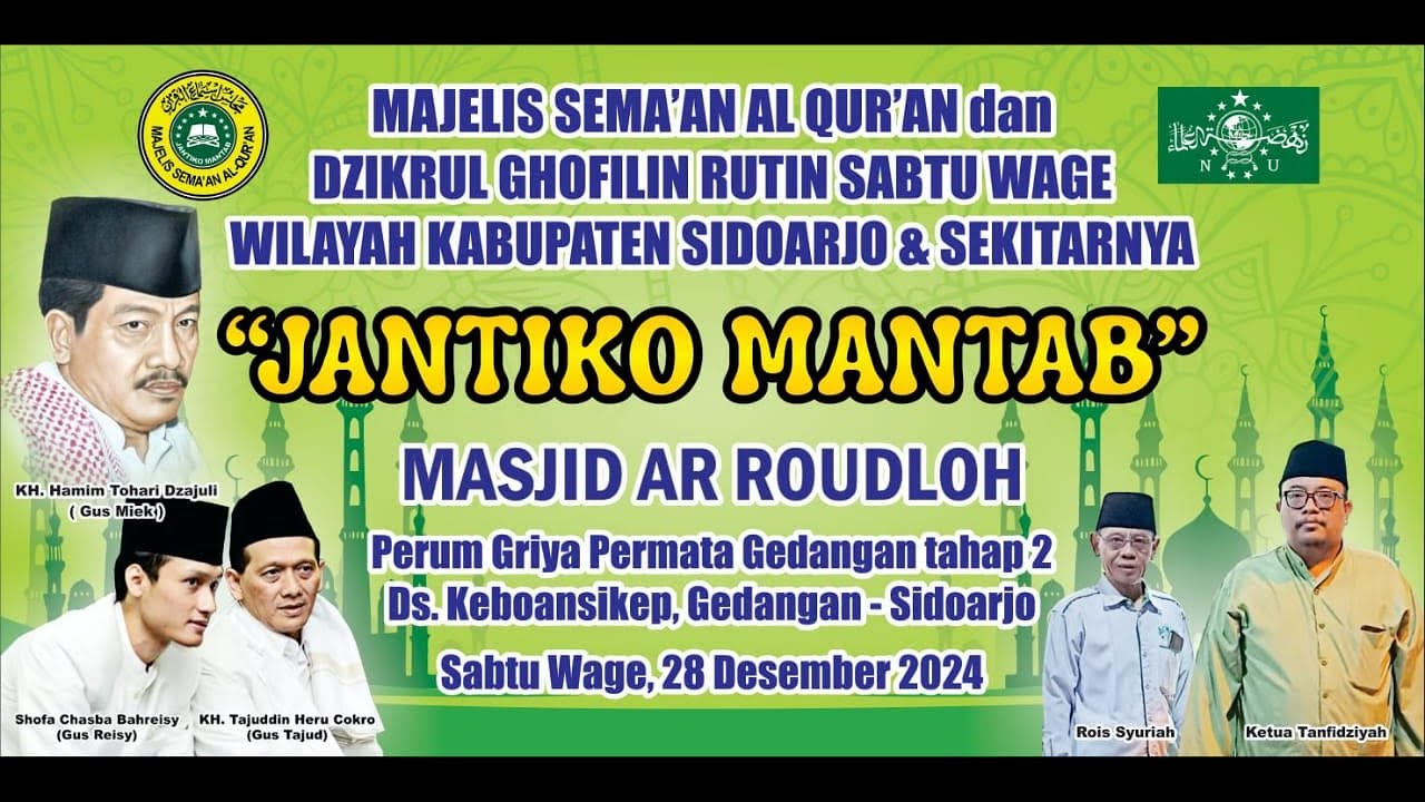 JANTIKO MANTAB RUTIN SABTU WAGE SIDOARJO 28 Desember 2024 - LIVE - YouTube