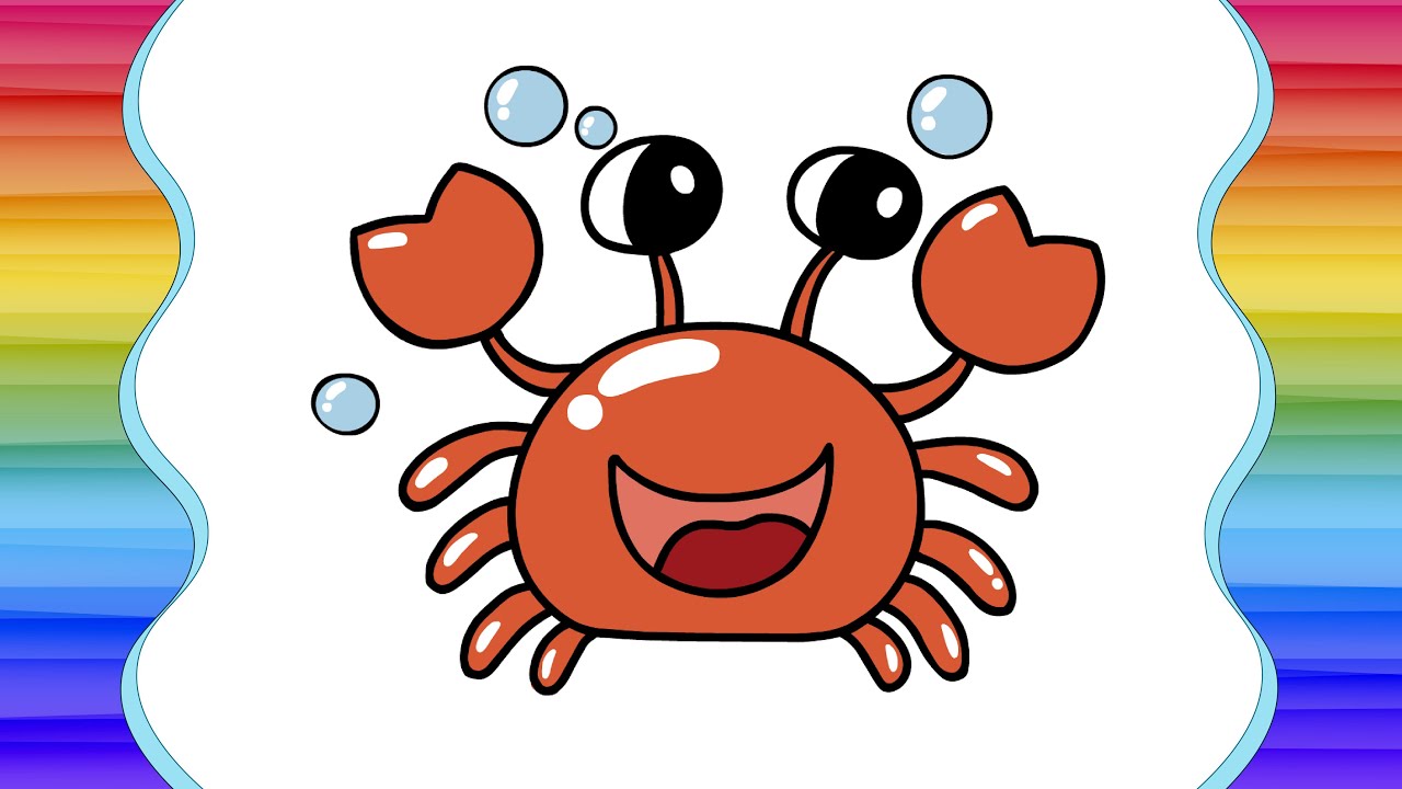 How to draw a cute cartoon crab? | crabby | cartoon animals | drawing ...