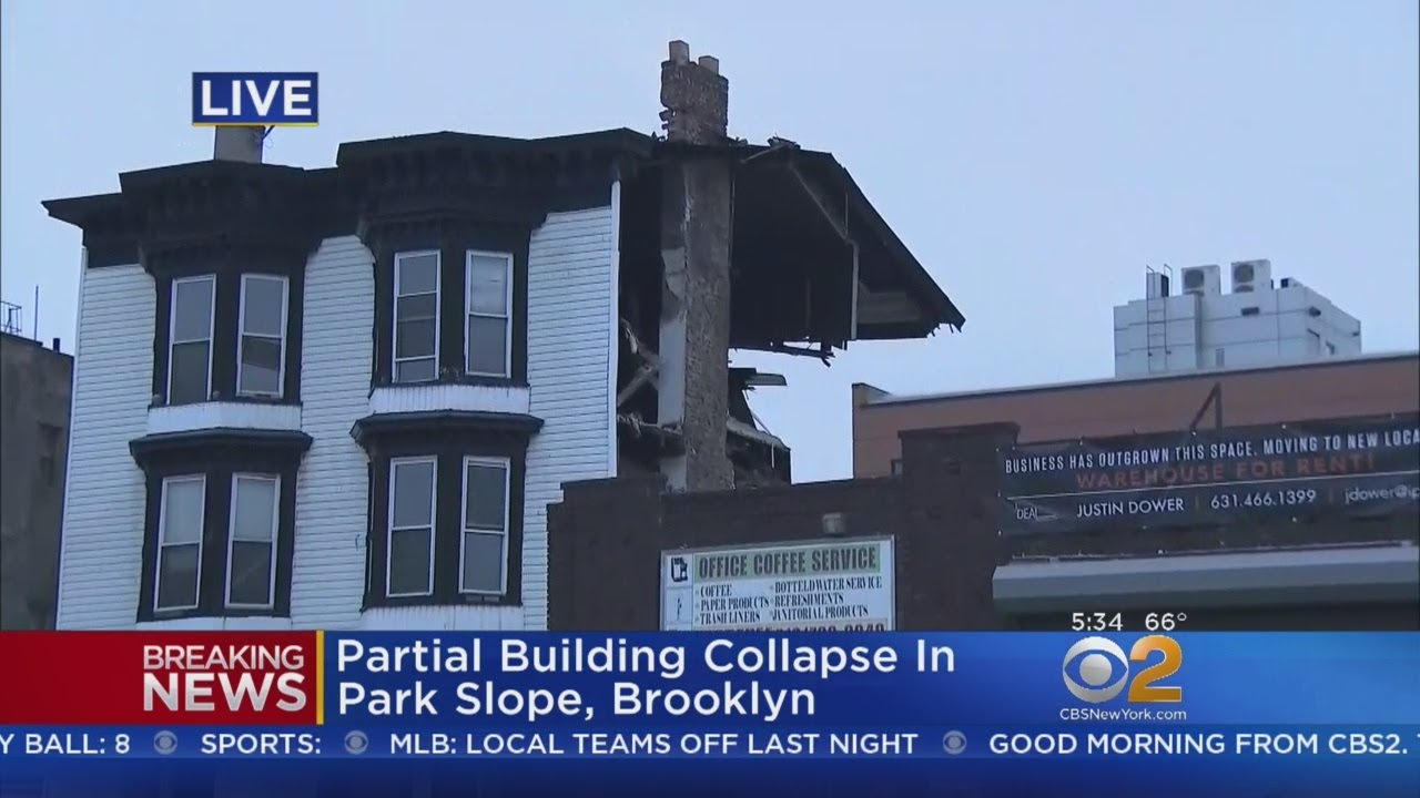 Partial Building Collapse In Park Slope, Brooklyn - YouTube