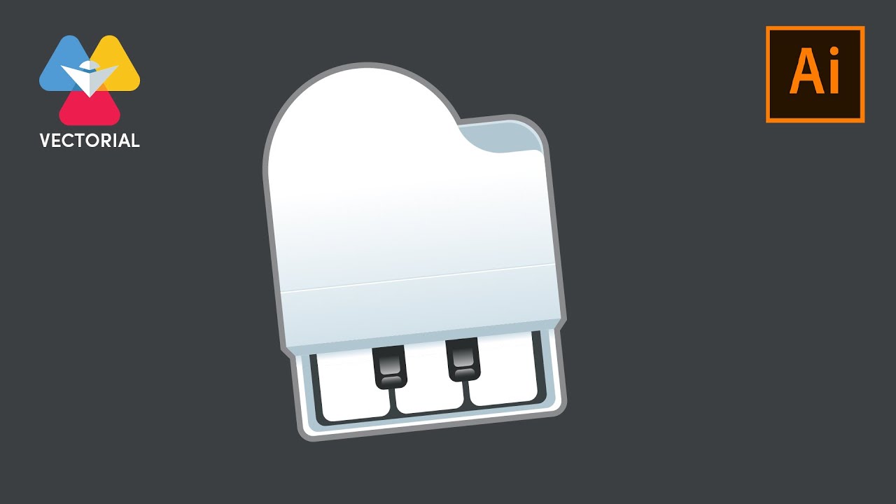 Piano icon tutorial in Adobe Illustrator 2020 - YouTube
