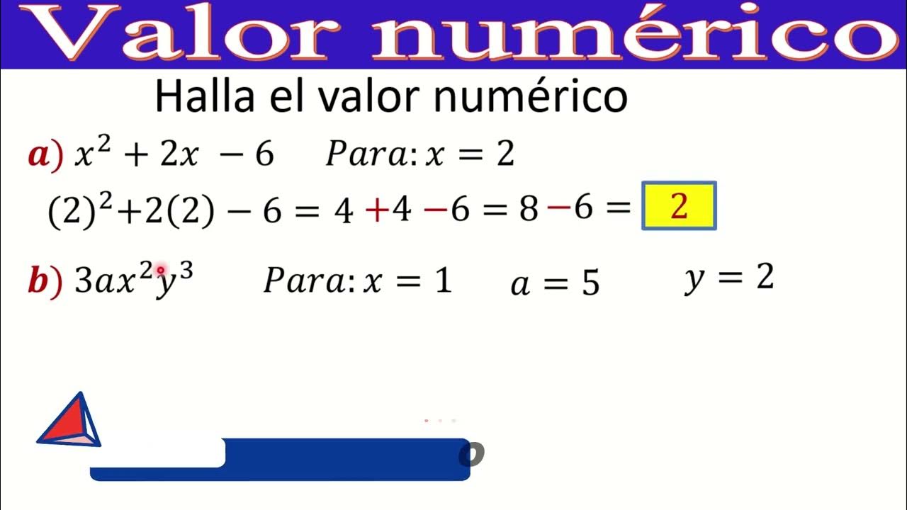 Valor numérico de una expresión algebraica - YouTube