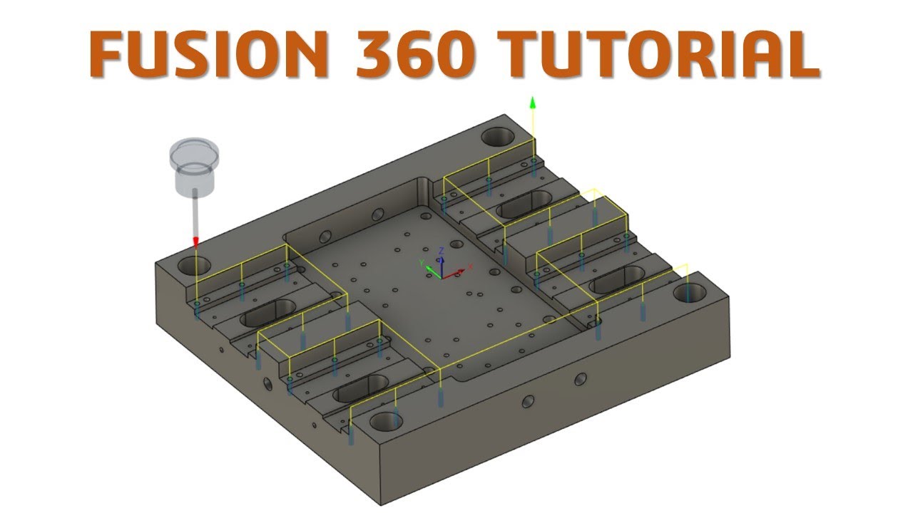 Fusion 360 Tutorial #36 | CAM - Drill Machining Mold & Die | cadcam ...