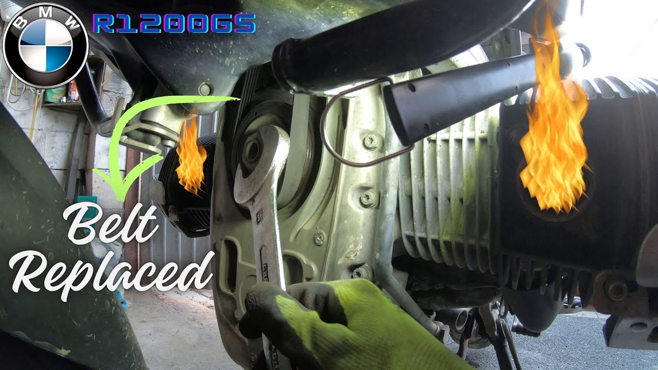 BMW R1200GS replaced the alternator belt quickly and without special ...
