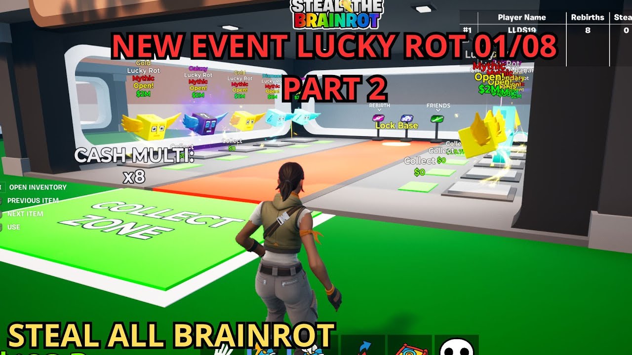STEAL THE BRAINROT MAP FORTNITE CREATIVE ferins - New event LUCKY ROT ...