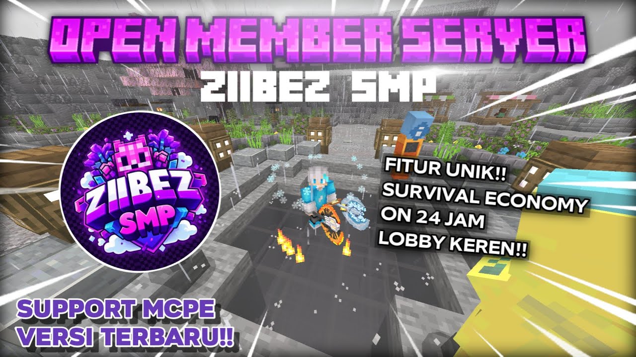 TOP 1 SERVER! Open Member Server Terbaru 1.21+! ZIIBEZ SMP | Riview Server Minecraft - YouTube