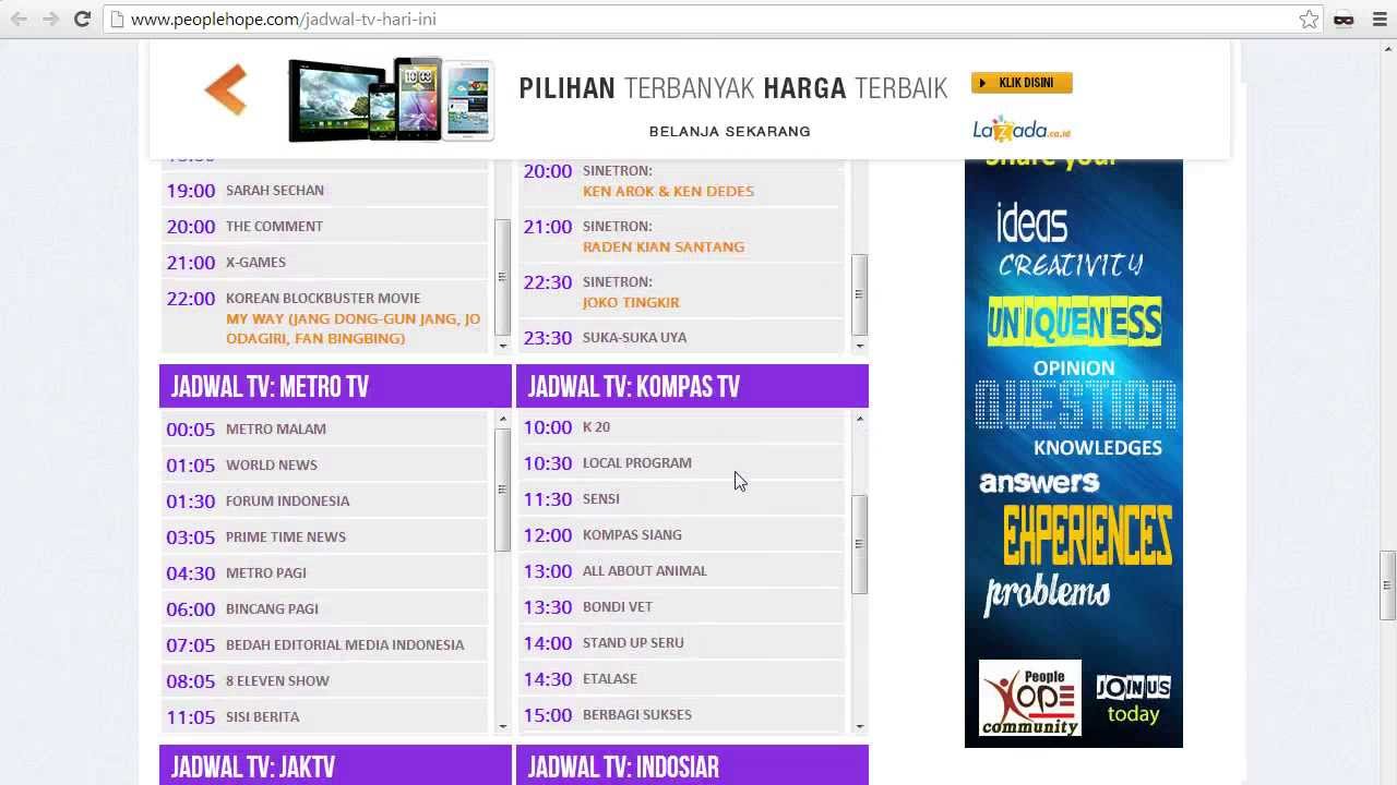 Jadwal TV Hari Ini, Jumat 3 Januari 2014 - YouTube