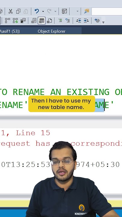 How to Use Rename Command in SQL Server | SQL Tutorial Day 6 - YouTube