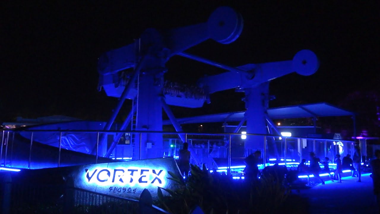 Vortex Thrill Ride at Sea World Gold Coast (Night Footage) - YouTube
