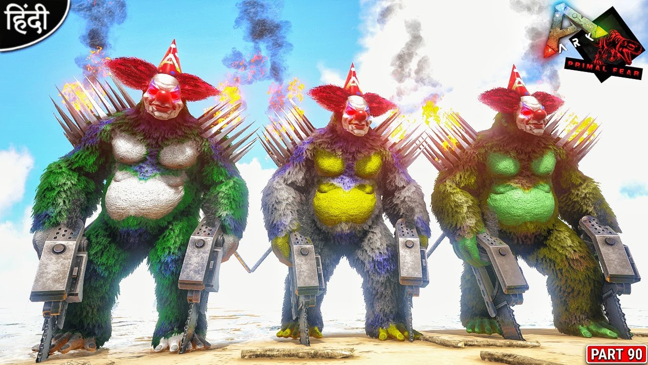 King Buffoon Gigantopithecus Army 🤣 : Primal Fear is Back : ARK ...