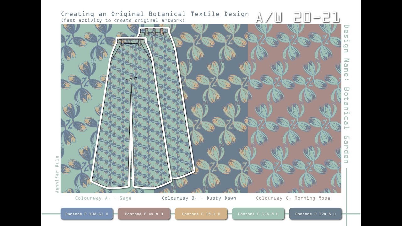 Creating an Original Botanical Textile Design - Class Activity - YouTube