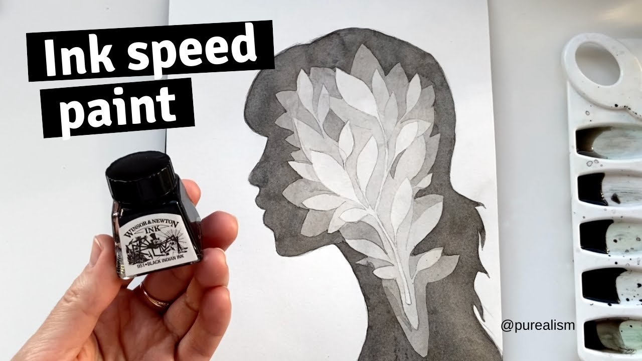 Ink drawing tutorial - YouTube