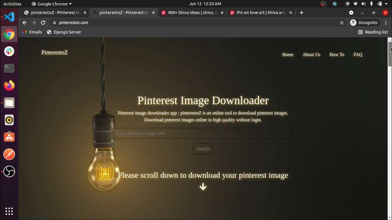 Pinterest Image Downloader using Django | Django Web Framework - YouTube