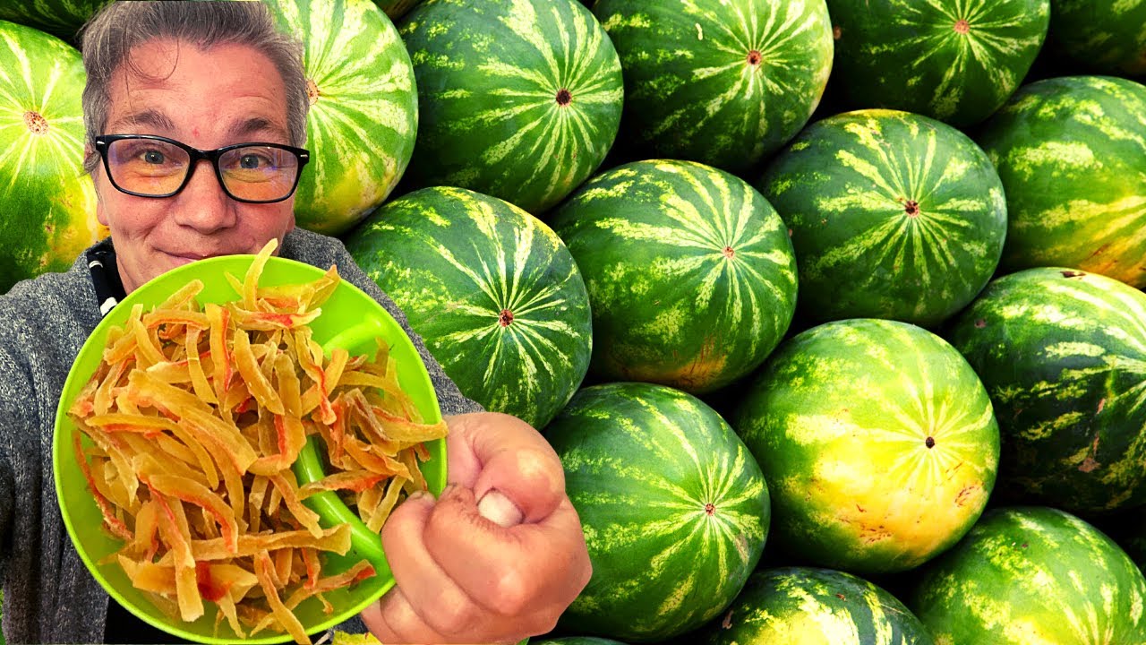 Making Watermelon Rind Candy! - YouTube