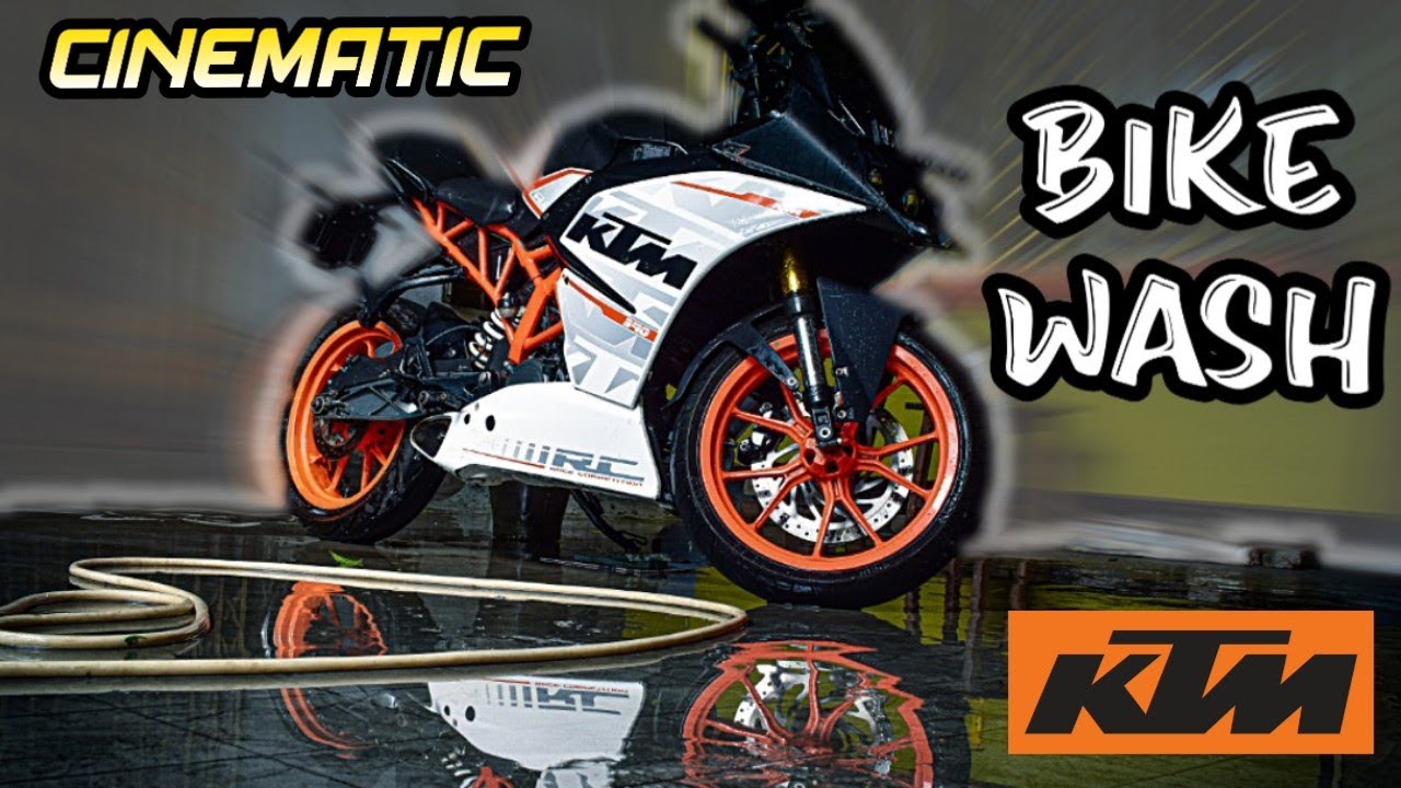 CINEMATIC BIKE WASH | KTM RC Maintenance - YouTube