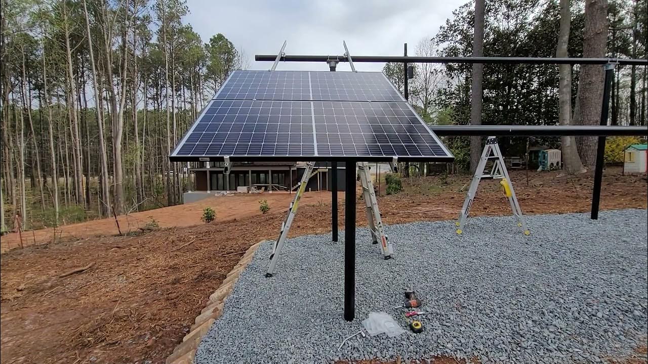 Ground Mount Solar Array Part 6 Starting Panel Installation - YouTube