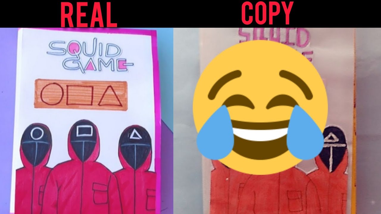 recreating @tonni art and craft squid game book #tonniartandcraft # ...