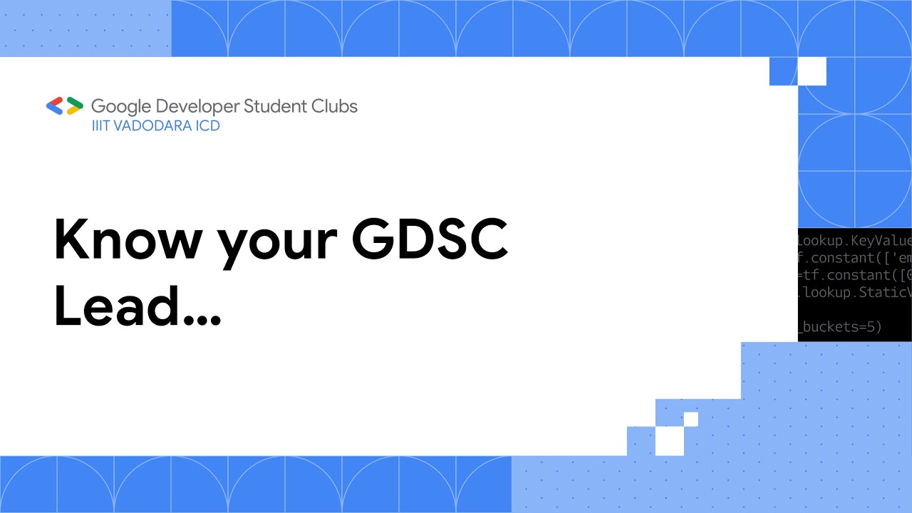 Know Your GDSC || Introduction to GDSC IIIT Vadodara ICD 2023-24 - YouTube