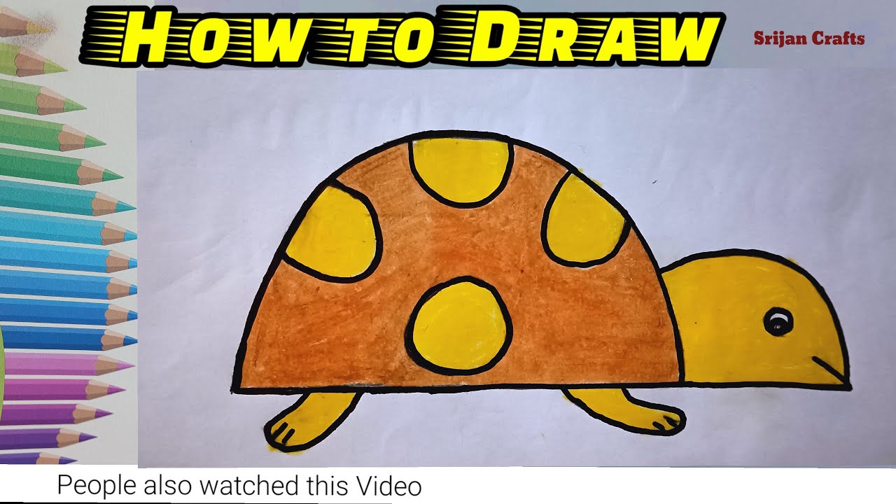 How to Draw a Tortoise step by step easy ||simple drawing tutorial ...