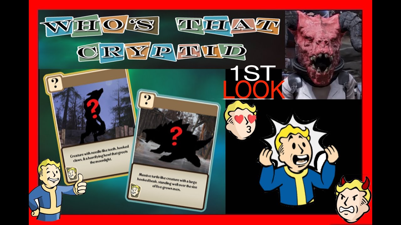 1ST LOOK 2 NEW CRYPTIDS Fallout 76 WHAT R NEW CRYPTIDS hint "NO KING KONG" maybe Godzilla ...