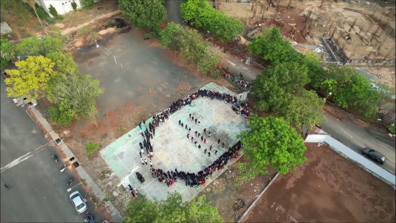DRONE FLASHMOB || SARVAGNYA2K23 || CSE FEST || JNTU PULIVENDULA - YouTube