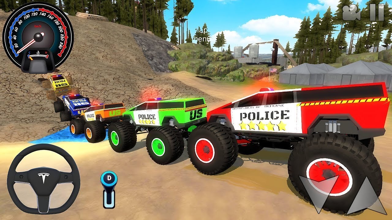 Juegos De Carros Police Monster Truck Impossible Driver Car Extreme Racing For Android Mud ...