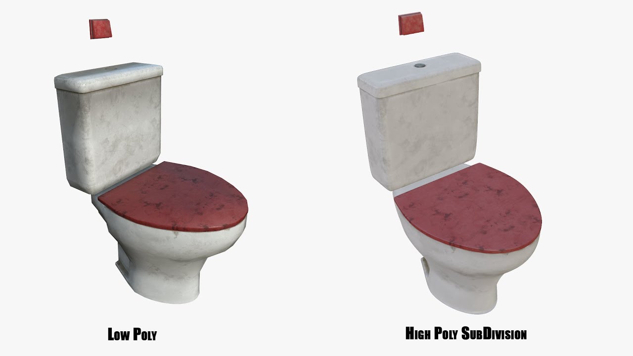 Vintage Simple Toilet Seat Low-poly 3D model - YouTube