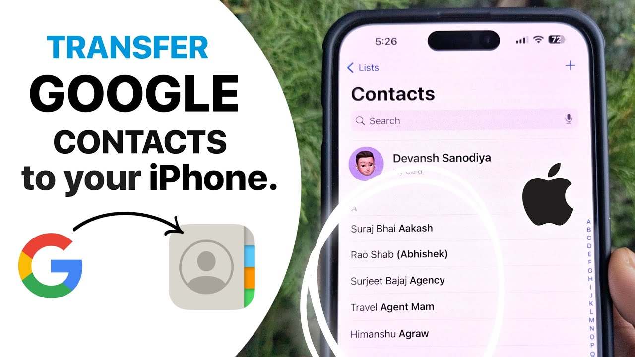 How to Transfer Google Contacts to iPhone(2024) | Import/Move Google ...