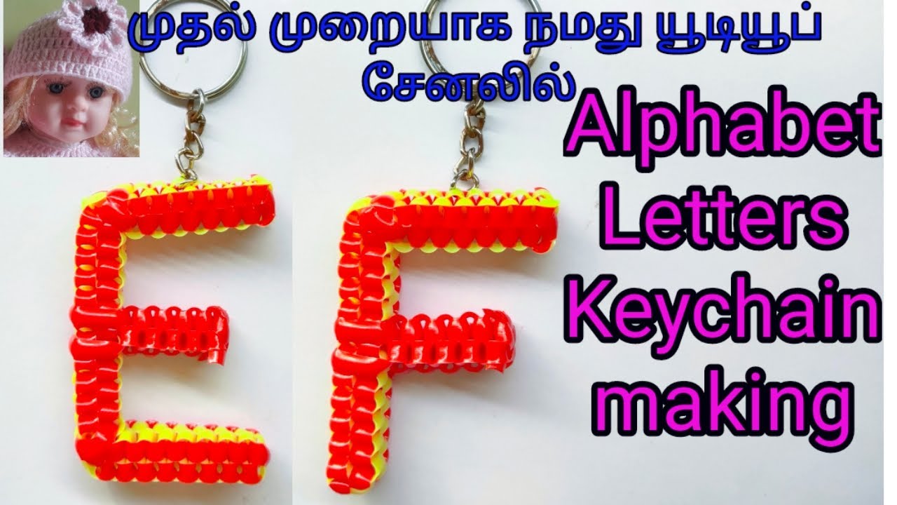 Plastic Wire Alphabet Letters Keychain Making Tutorial - YouTube