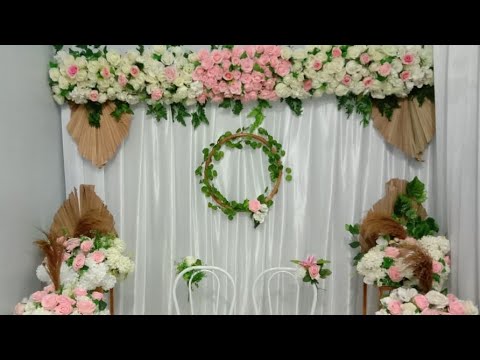 Tutorial Dekorasi Akad Nikah Full Bunga - YouTube