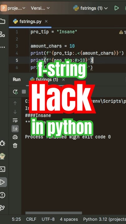 Are You The Lucky 1 In Python F Strings 🥵 Check That Tip Hack Programming Python Fstrings