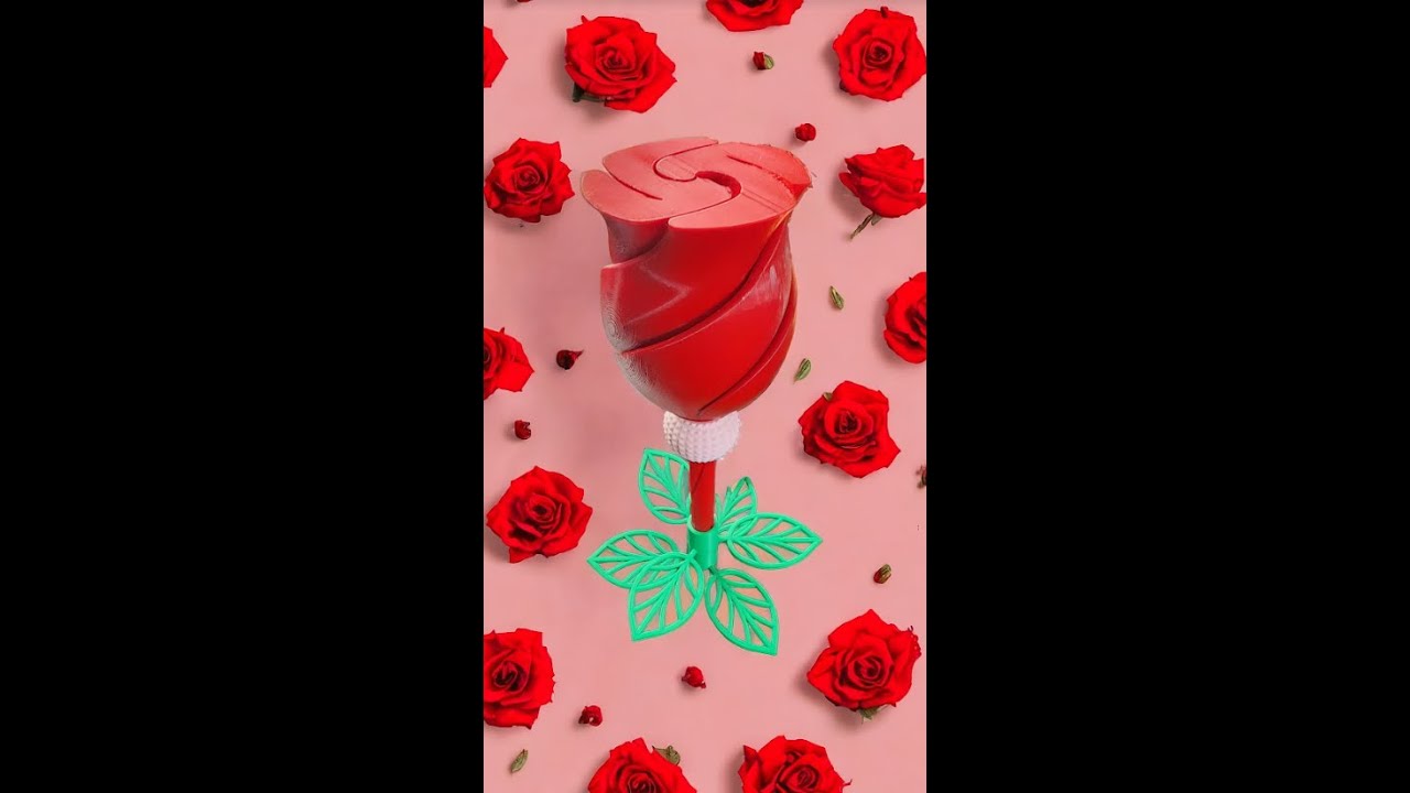 Bambu Lab P1S Time Lapse of STLFLIX Rose - YouTube