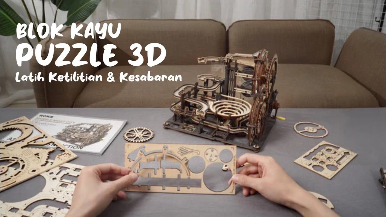 Rumit! Menyusun Blok kayu Puzzle 3D - YouTube
