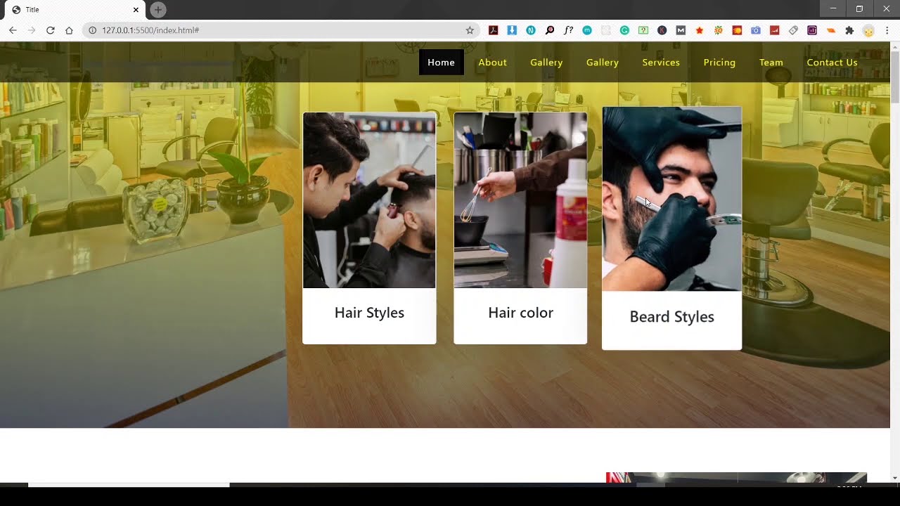 Salon Project Overview | Salon Website Design | Salon Website | Salon ...