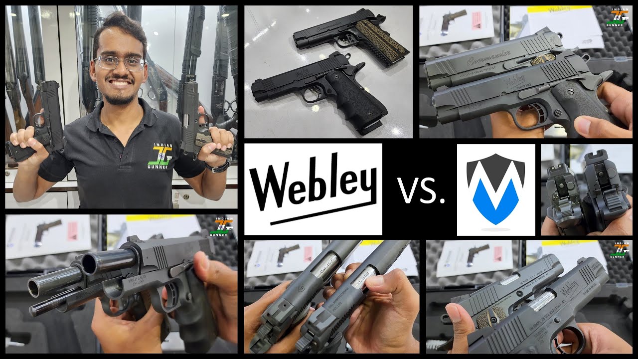 Webley Panther vs. MSD Commander हिंदी 🇮🇳 Comparison! .45 1911 पिस्तौल ...
