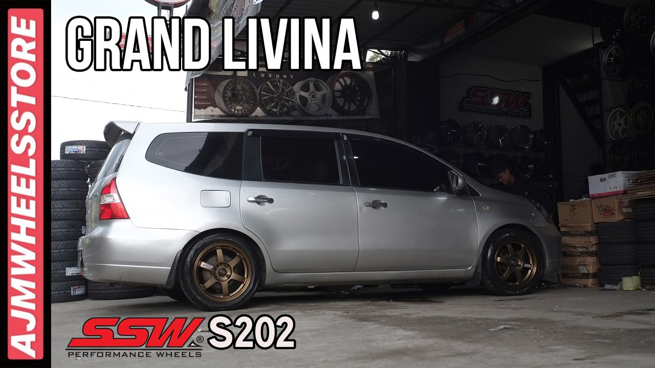 MODIFIKASI GRAND LIVINA VELG SSW S202 // AJMWHEELSSTORE - YouTube