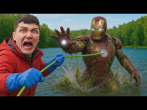 Mıknatısla Balık Tutarken Suda Demir Adam'ı Buldum! Tony Stark Kaza Yaptı!