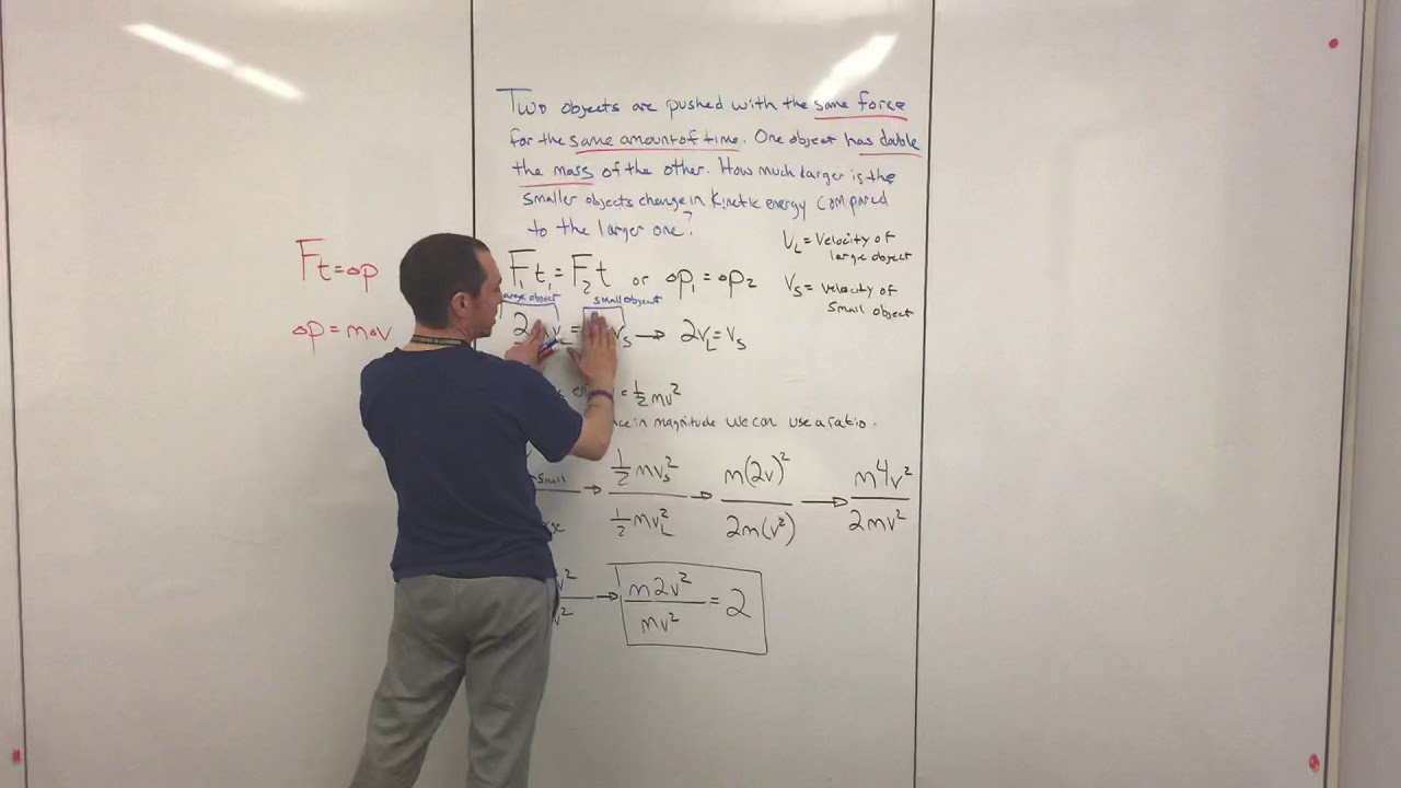 Solution Using Changes In Momentum To Get Difference In 2 Objects solution-using-changes-in-momentum-to-get-difference-in-2-objects