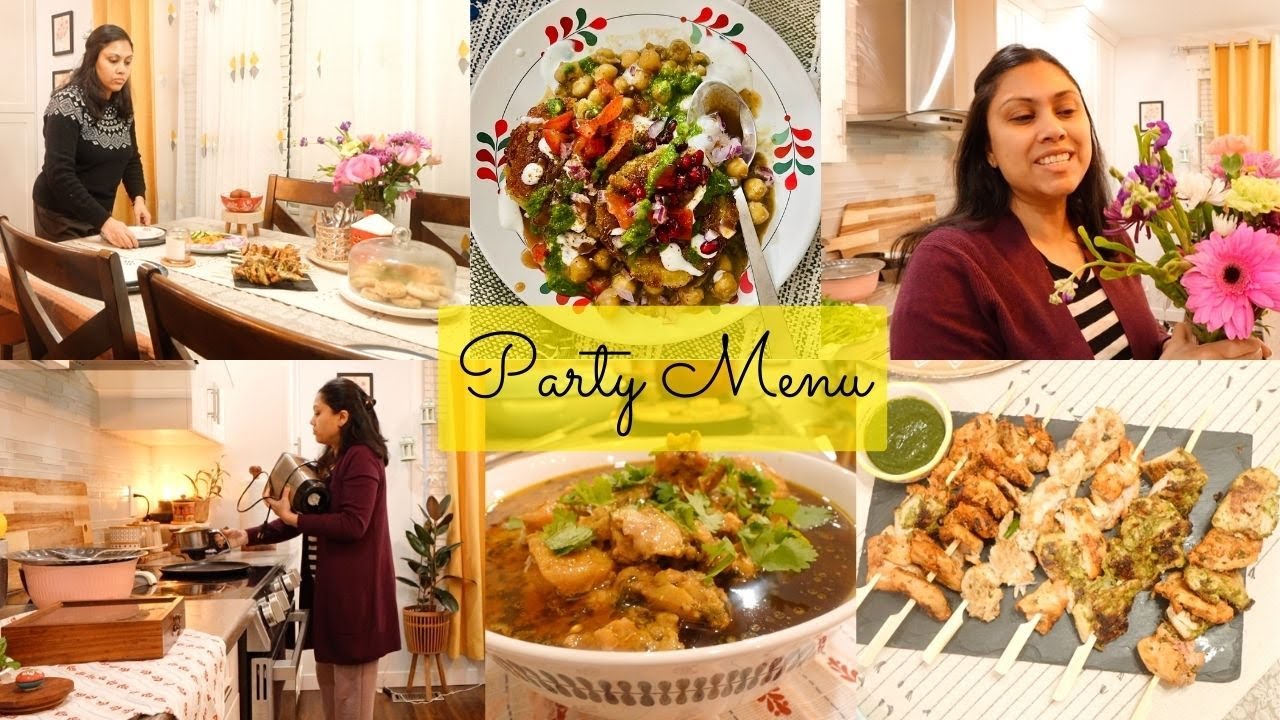 Guest Party Menu - Chaat and Kabab platter - Aloo Chole Chaat - YouTube