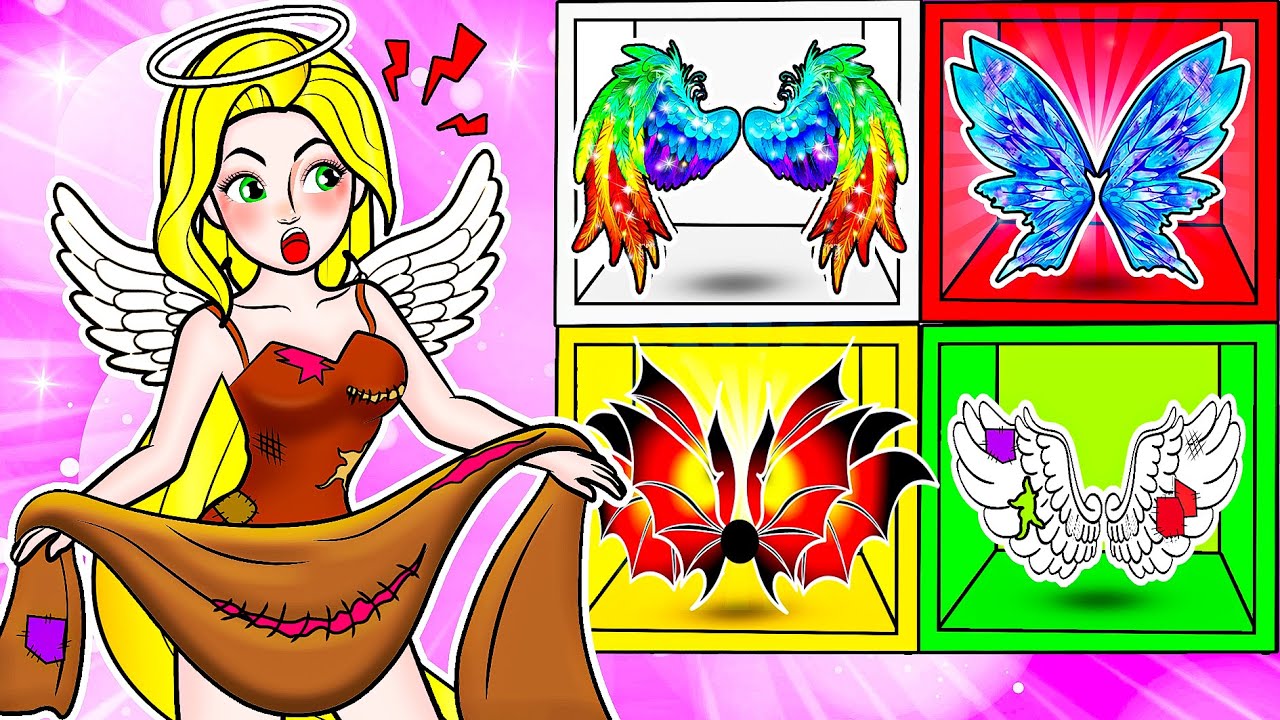 [🐾paper dolls🐾] Rich Devil vs Poor Rapunzel and Magic Dress | Rapunzel ...