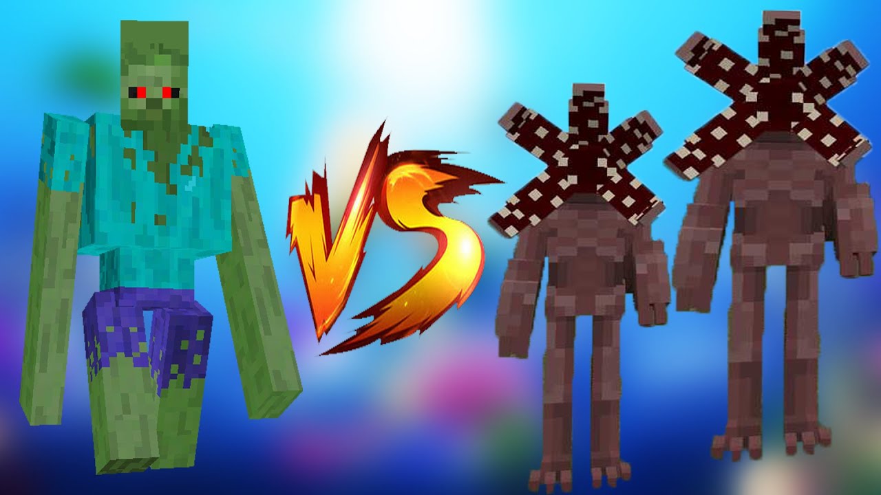 Mutant Zombie VS 2 demogorgon || Minecraft [Mob Battle] - YouTube