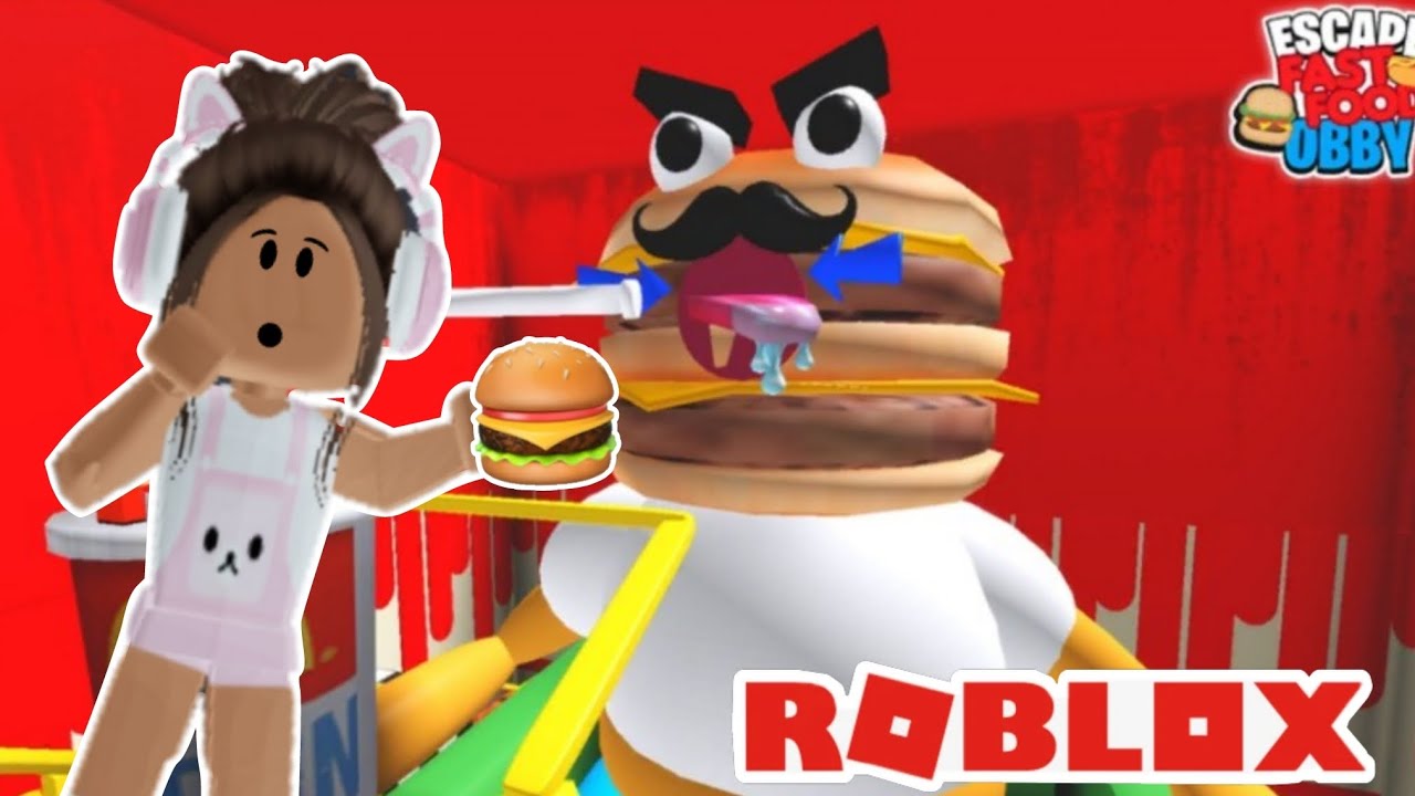 ESCAPE DO CABEÇA DE HAMBÚRGUER-ROBLOX (Escape Fast Food Obby) - YouTube