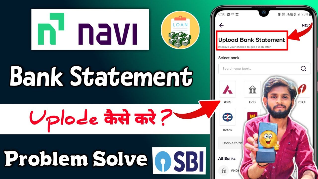 Navi App me Bank Statement Upload Kaise Kare | Navi loan bank statement ...