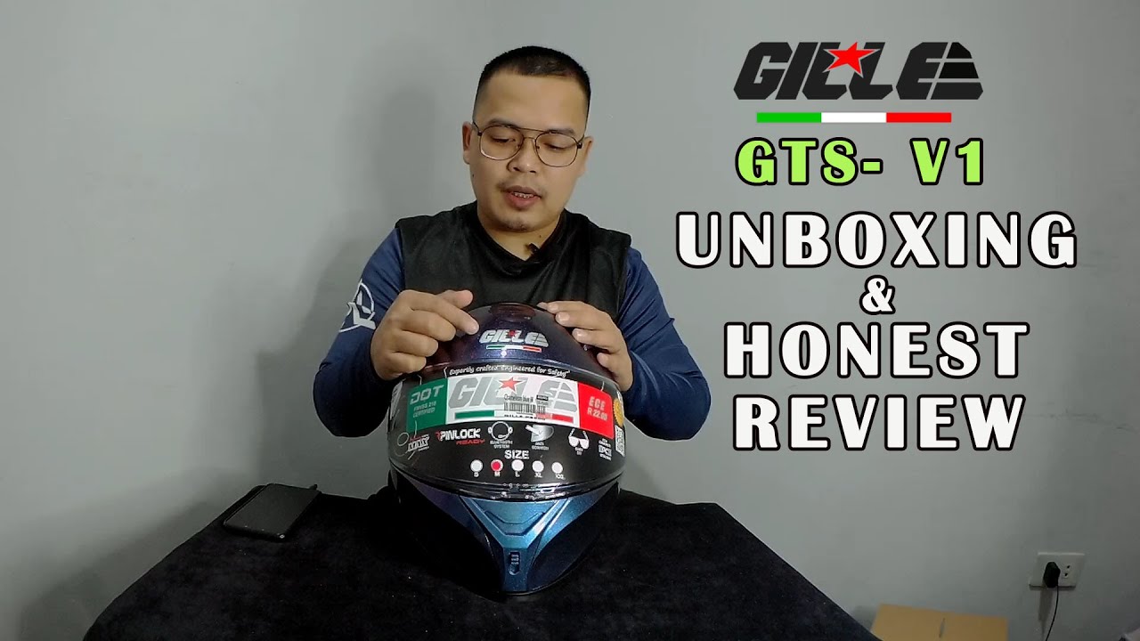 GILLE HELMET GTS-V1 UNBOXING & HONEST REVIEW - YouTube