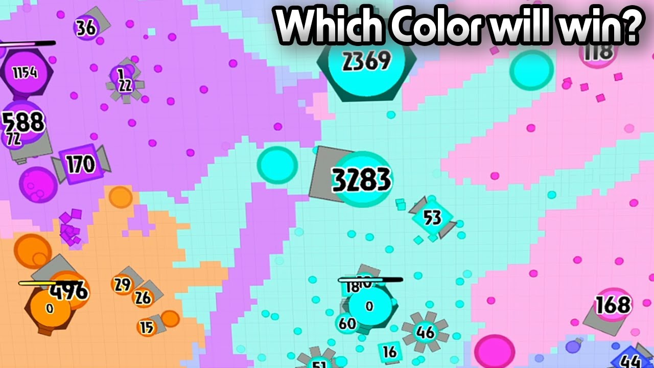 8 Color Battle Royale 3 - Diep.io-Style Territory War [Marble Race in ...