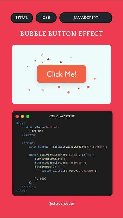 🔥 Animated Bubble Button Effect | CSS Button Click Animation - YouTube