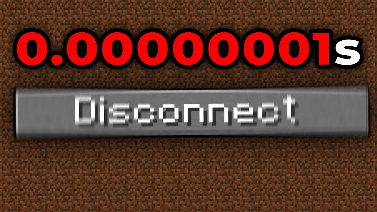 bro got the worlds fastest minecraft disconnect - YouTube
