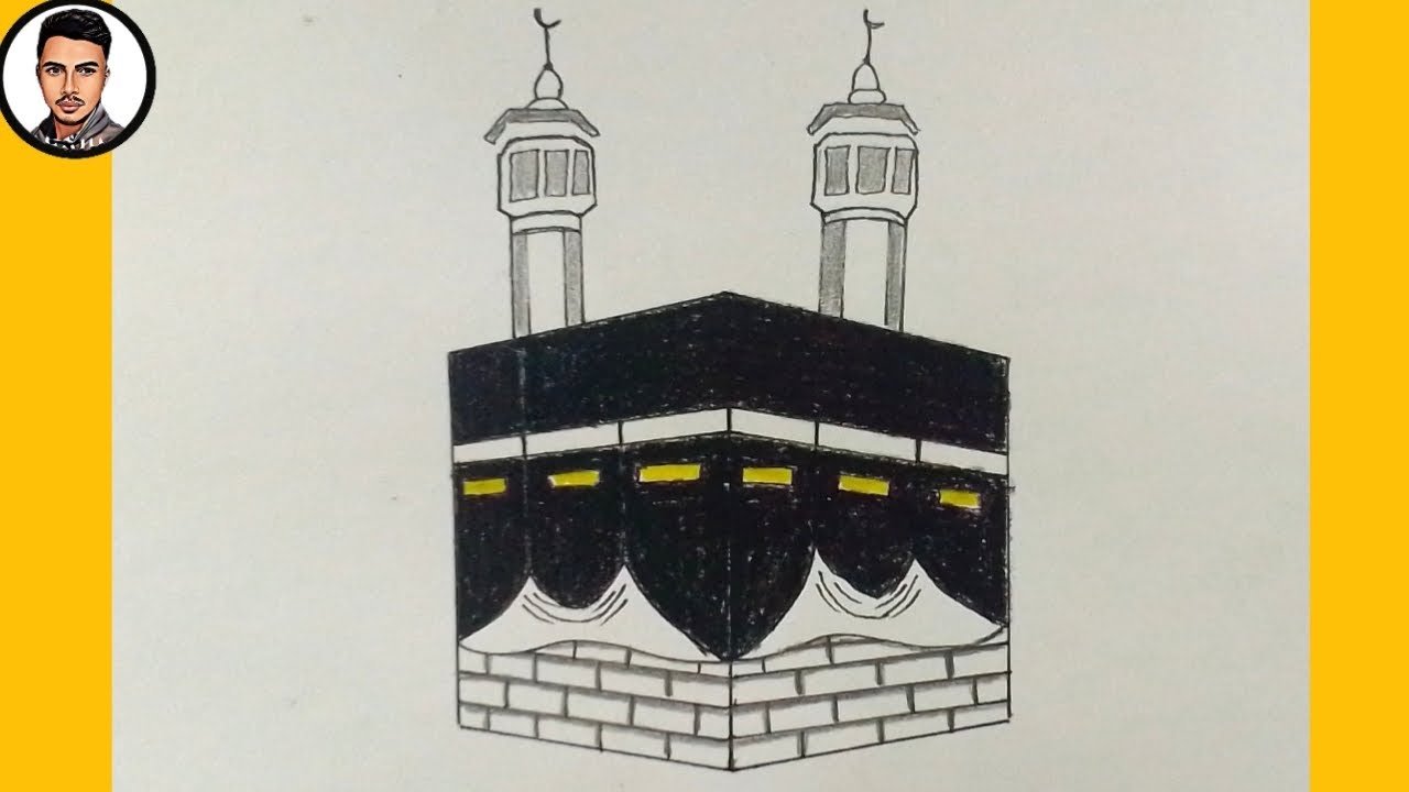 How To Make Makkah Drawing || Kaaba Drawing Tutorial | Drawing - YouTube